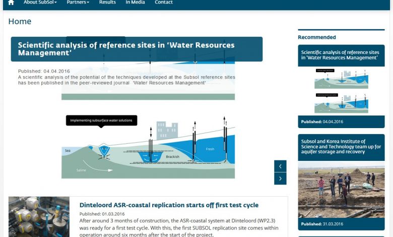 Horizon 2020 Subsol project launches its official website Subsol.org - KWR